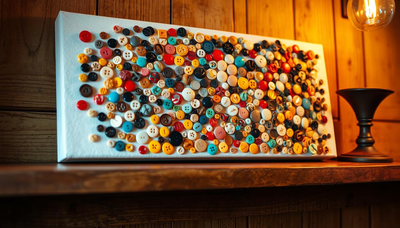 Making Button Art on Canvas – Bright Whisk